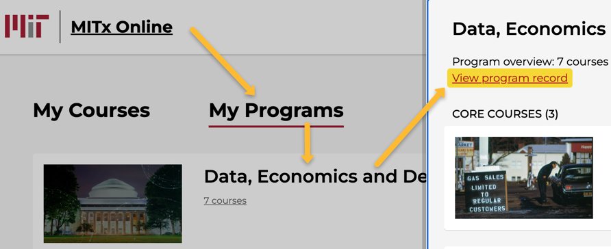 How do I access my DEDP MicroMasters Course Certificates, Program ...